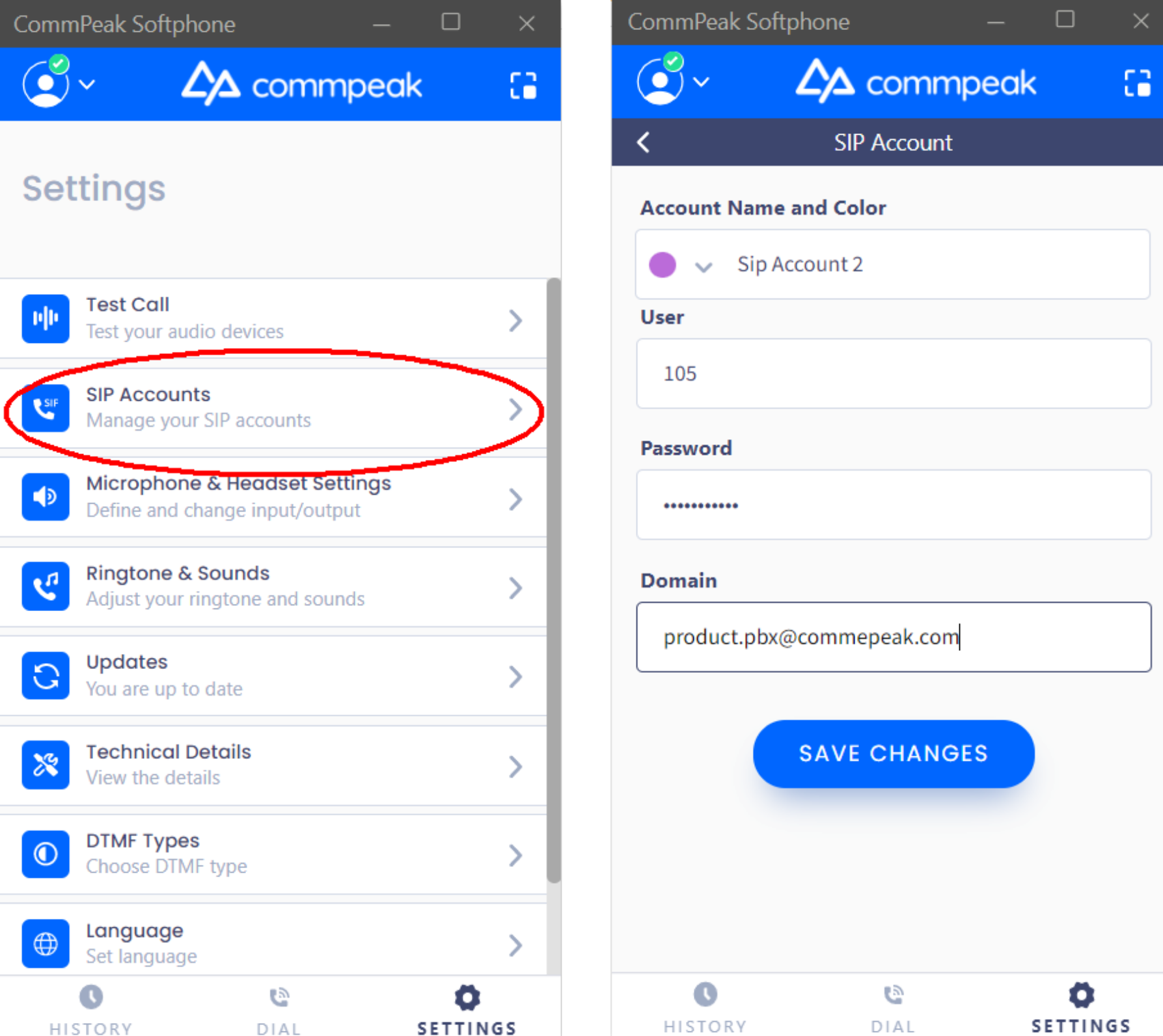 Manage Multiple SIP Accounts With the CommPeak Softphone